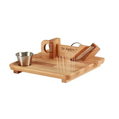 Coupe Saucisson sur plateau bois - Pour Apéritifs - So Apéro!| Duhallé